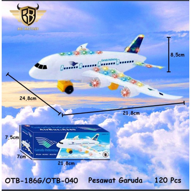 Garuda indonesia Airplane Toy bump and go | Shopee Philippines