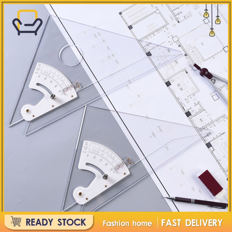 Fashion home Drafting Triangle Ruler Adjustable 10'' Architect Plain ...