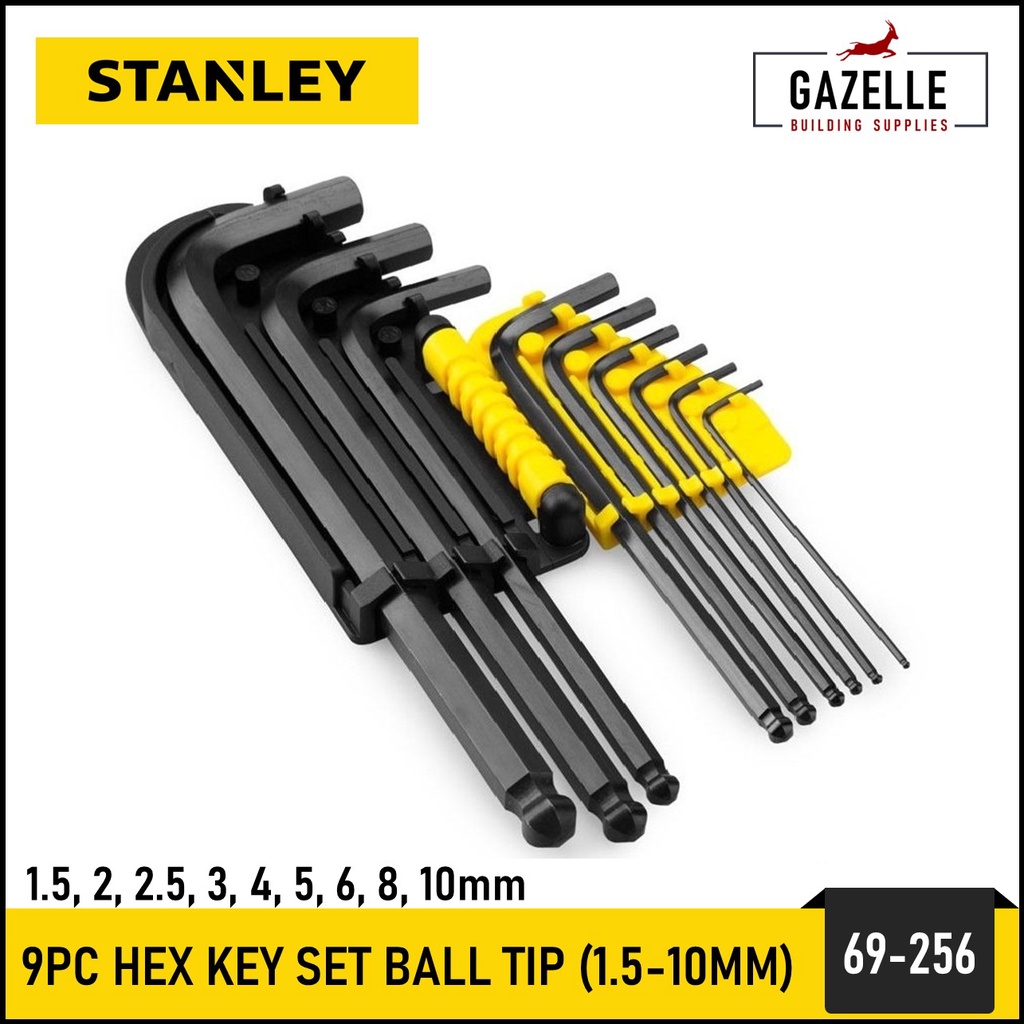 Stanley Hex Key Set with Holder 8Pc 10Pc Metric English - 69-251 69-252 ... Stanley Hex Key Set with Holder 8Pc 10Pc Metric English - 69-251 69-252 ...