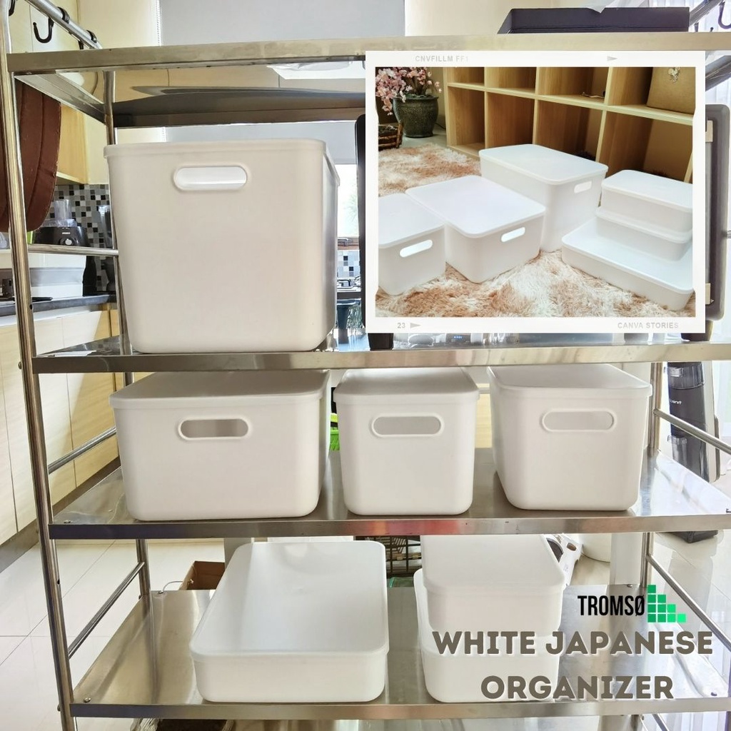 Tromso Multi-Purpose Plastic Storage Box plus Lid/White Storage Box in ...