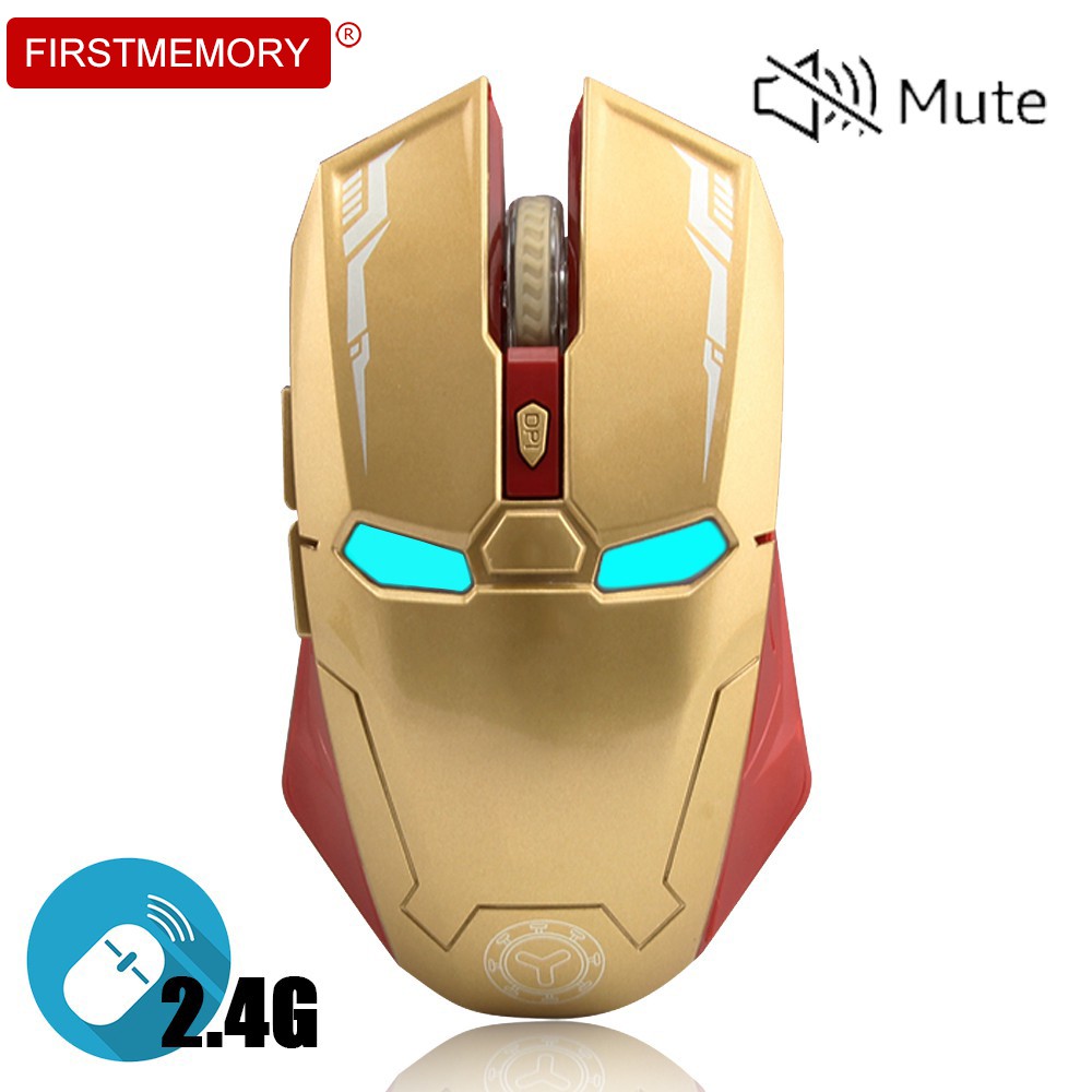 Iron Man Cool Mouse 2.4GHz Wireless Mouse Gaming Mute Mice DPI ...