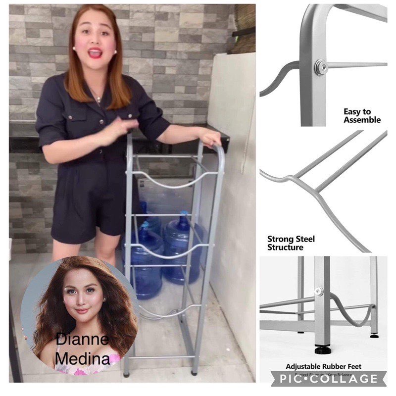 ⚡PH 2 & 3 Layer Water Dispenser Stand Water Gallon Rack Stand Carbon ...