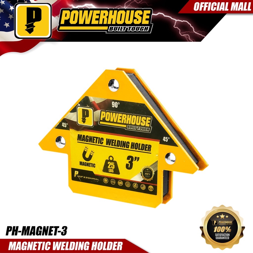 POWERHOUSE Arrow Magnetic Welding Holder Magnet Angle 25 LBS 3" for MMA ...