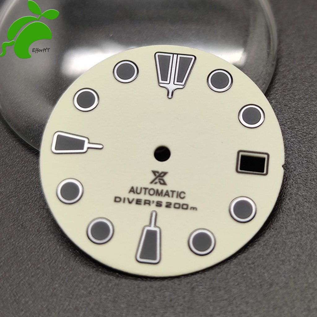 28.5mm Luminous Green Watch Replacement Parts Dial C3 For Nh35 | Shopee ...