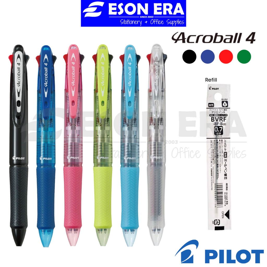 Pilot Acroball 4 Multifunction Pen 4 Colors Pen 0.7mm (Refill BVRF ...