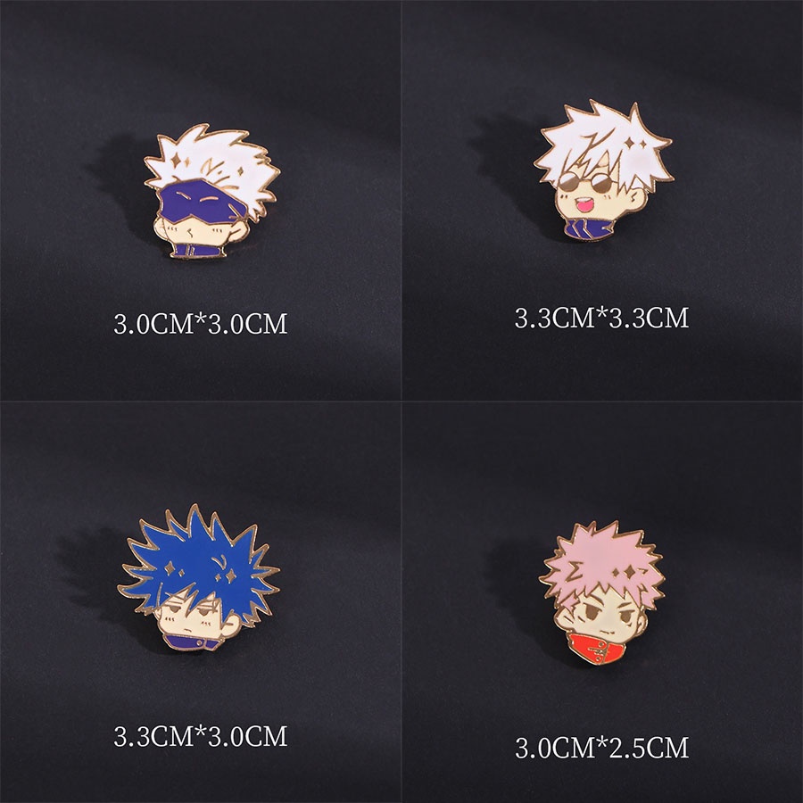 Anime Jujutsu Kaisen Q Version Cartoon Brooch Yuji Itadori Gojo Emblem ...