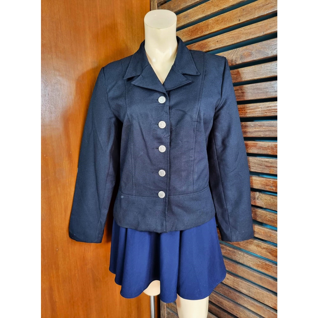 Black Plain Blazer Button Down (L) KP047 | Shopee Philippines