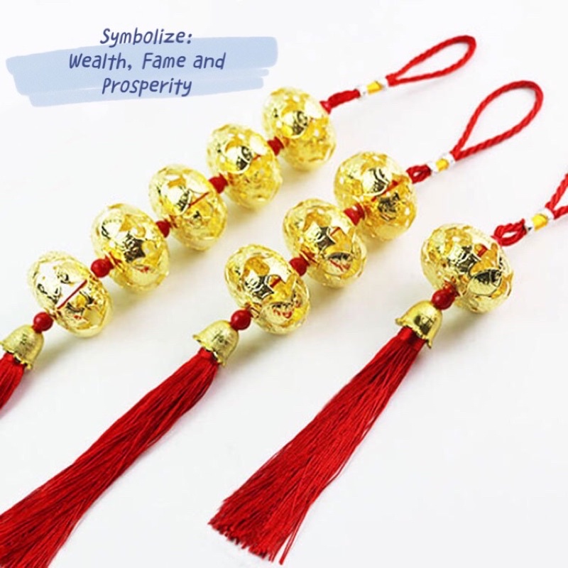 Small lantern bell ornaments Chinese knot tassel decoration New Year ...