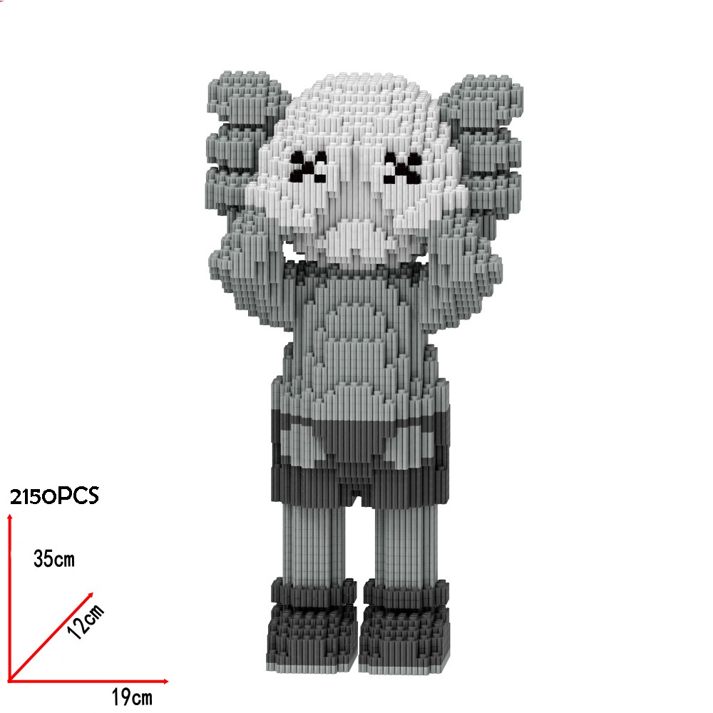KAWS x Bearbricks Pinocchio The Smurfs Building Blocks Toys Nano Bricks ...