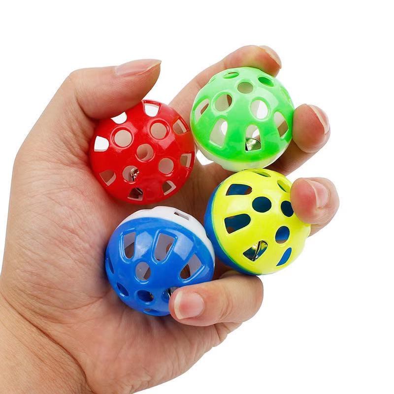 【CHILL PAWS PET】Lovely Cat Kitten Plastic Play Balls With Tinkle Bell ...