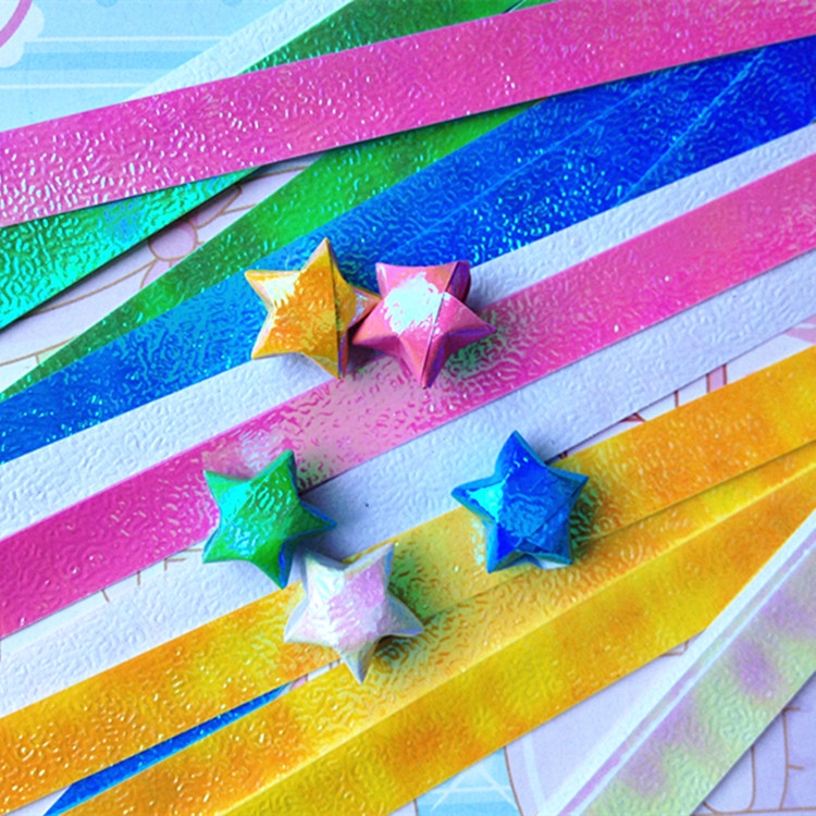Mixed Color Set Paper Craft Folding Lucky Star Origami Handmade Home ...