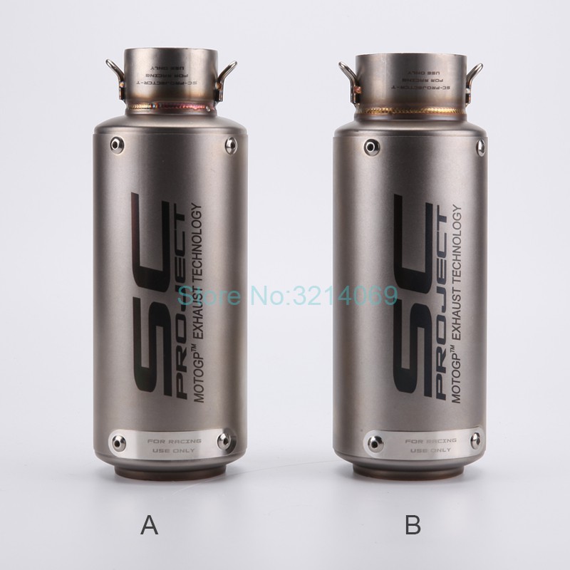 51mm 60mm Universal Motorcycle Modified SC Project Exhaust Pipe ZX6R ...