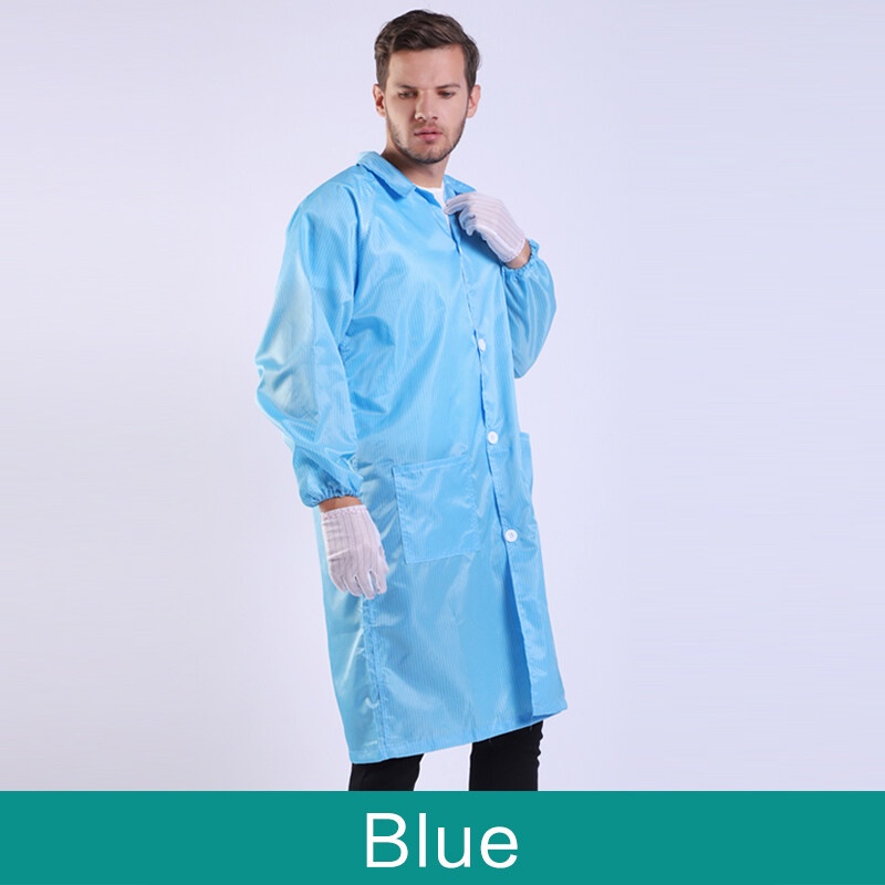 Cleanroom Suit Washable ESD Smock PPE Gown Washable Suit Anti Static ...