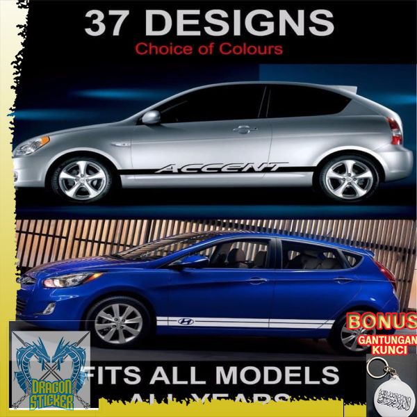 Hyundai accent list body Dragon Sticker Sticker | Shopee Philippines
