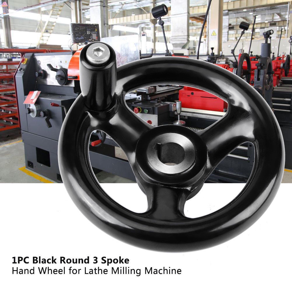 LL Round 3-Spoke Hand Wheel with Removable Handle for Lathe Milling ...