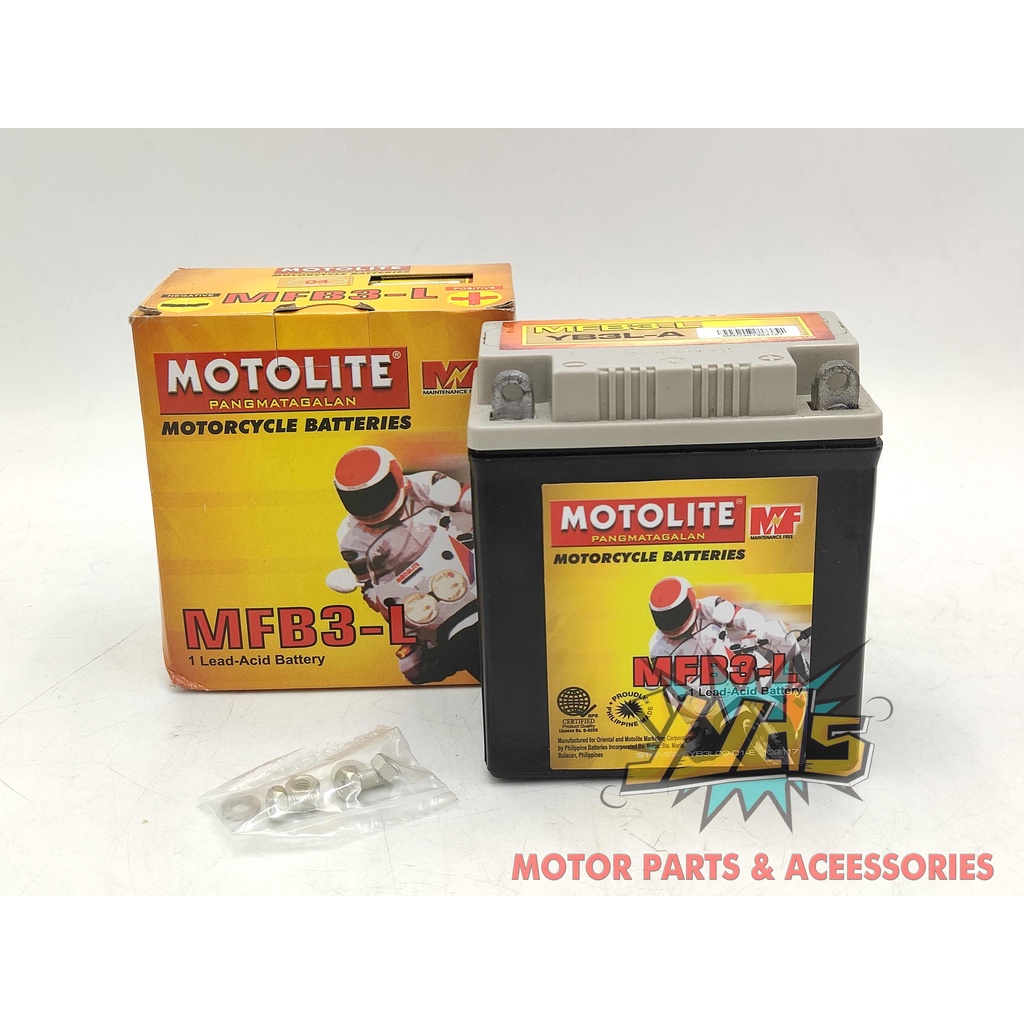 Motolite Maintenance Free Motorcycle Battery MFB3-L/MF4L-B /MFYB5L ...