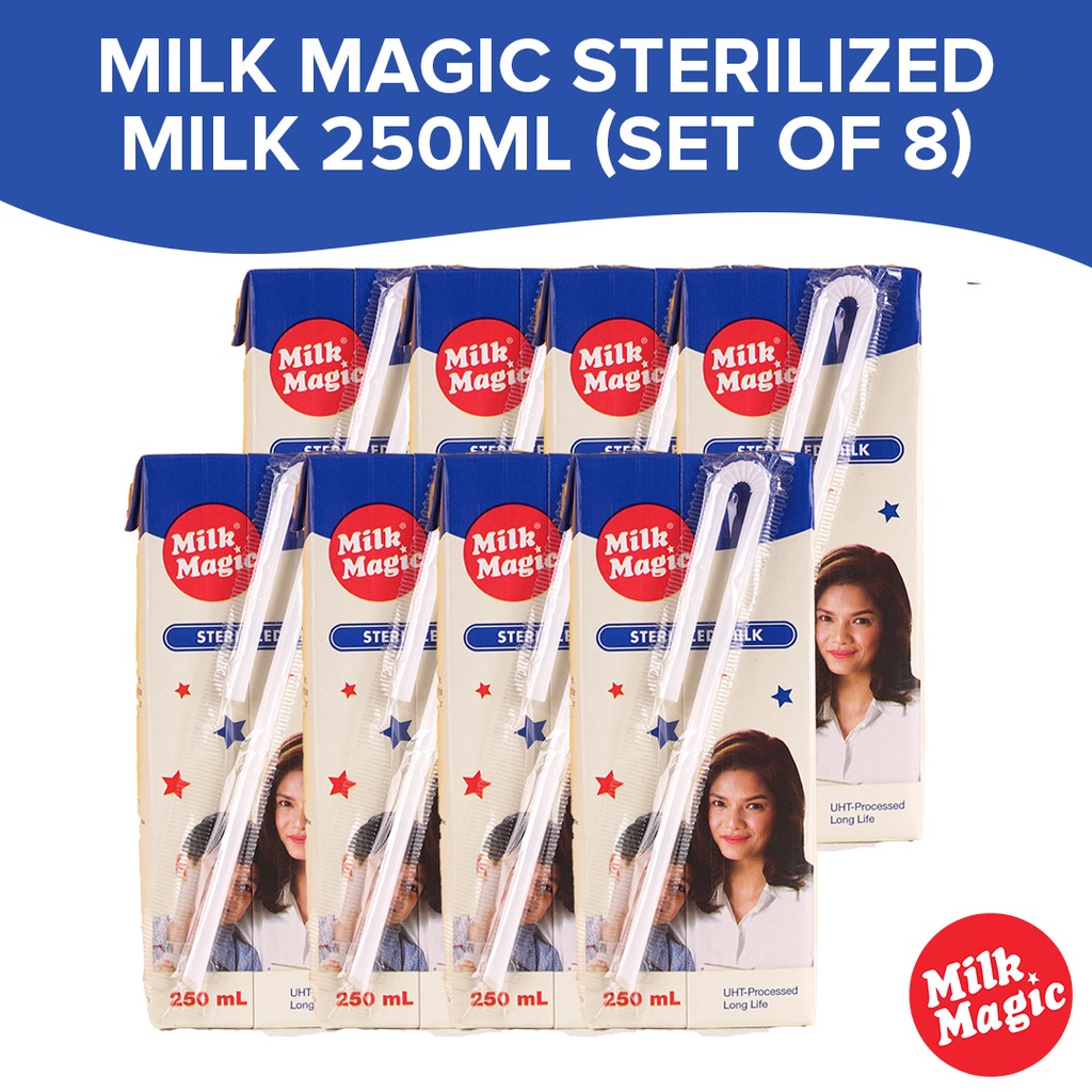Milk Magic - Sterilized Milk 250ml (Set of 8) - EXP Date: Aug. 07, 2025 ...