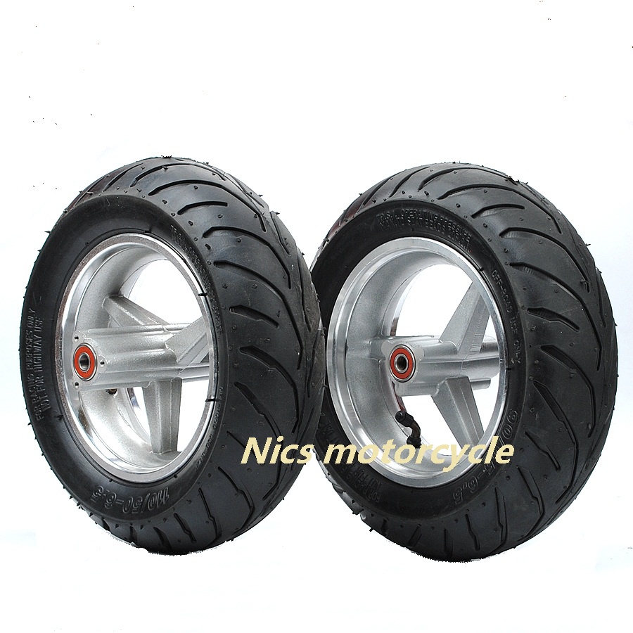110-50 - 6.50 90-65-6.5 Rear Back Front Wheel + Road Tyre Tire 49cc ...