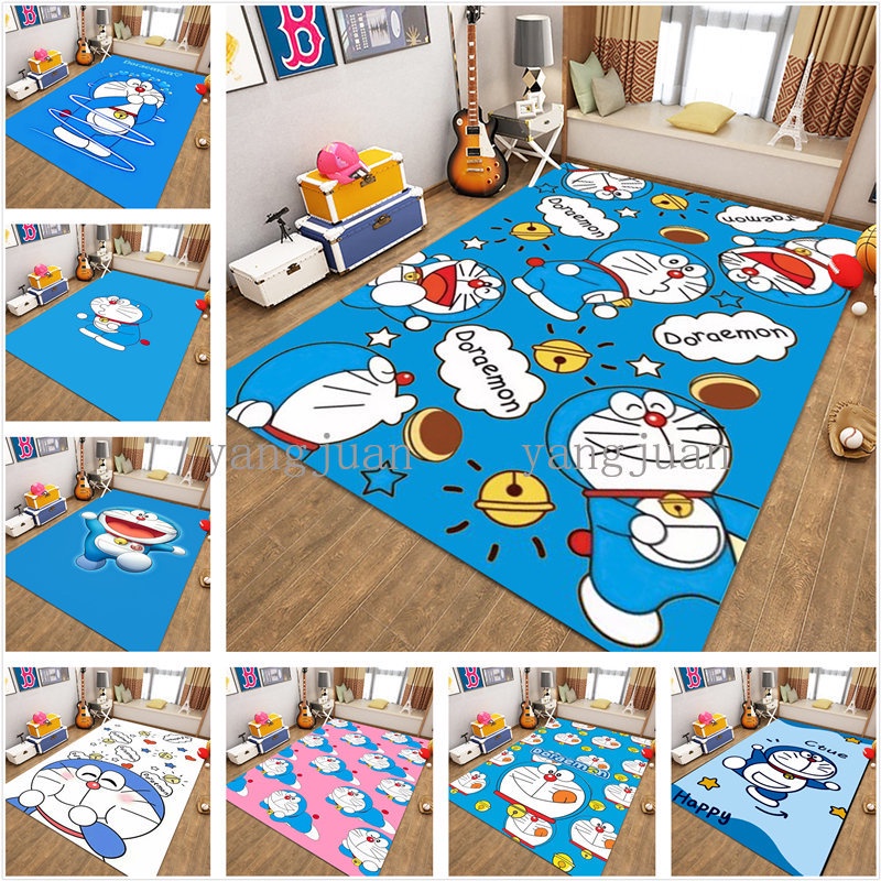 Customizable Cartoon Doraemon Cute Carpet Blue Fatty Bedroom Bedside ...