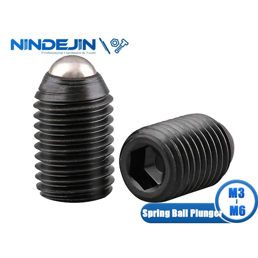 NINDEJIN 2-15Pcs Hex Socket Ball Point Set Screw M3/M4/M5/M6 Carbon ...