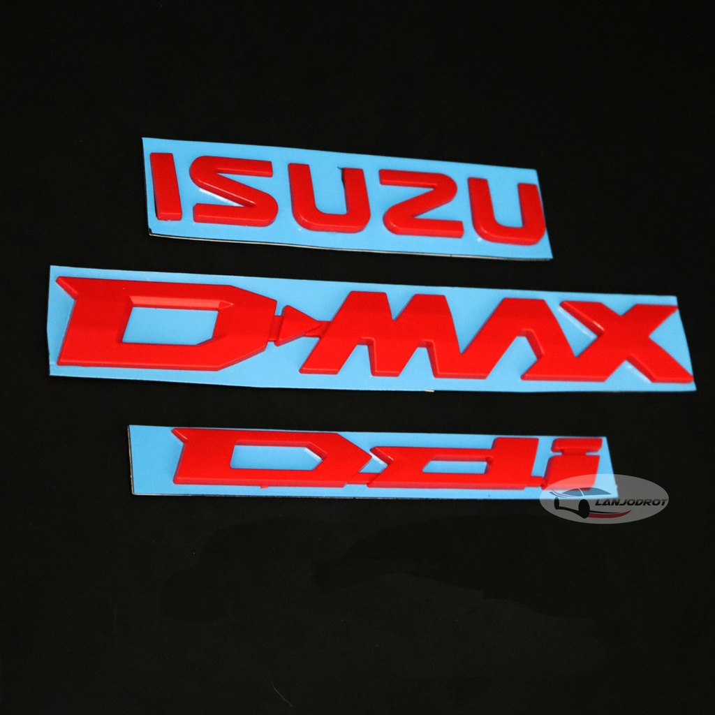 All New ISUZU D-MAX 2020 Set 3pcs Logo Badge Embossed Ddi Tailgate Red ...