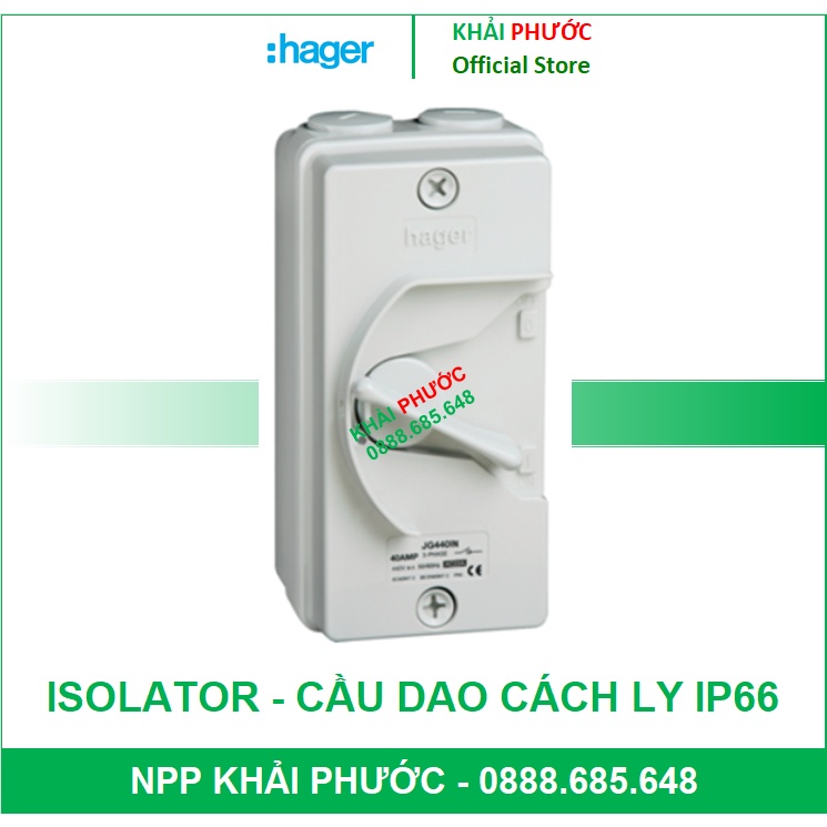 Isolator WATERPROOF ISOLATOR IP66 1 PHASE 2P 2 Pole 3 PHASE 3P 3 Pole 4 Pole 20A 32A 40A 63A ...