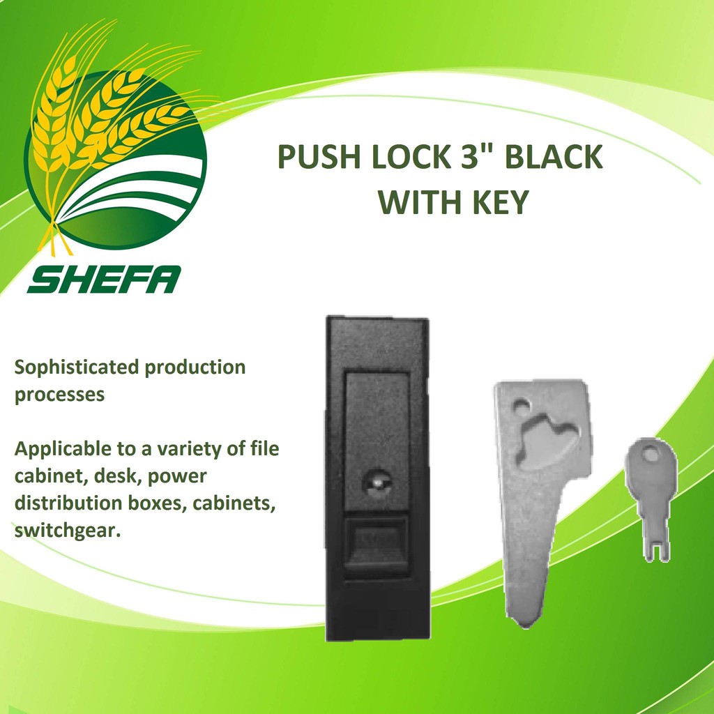SHEFA Push Button Door Lock for Data Panel Electrical Box Cabinet Door ...