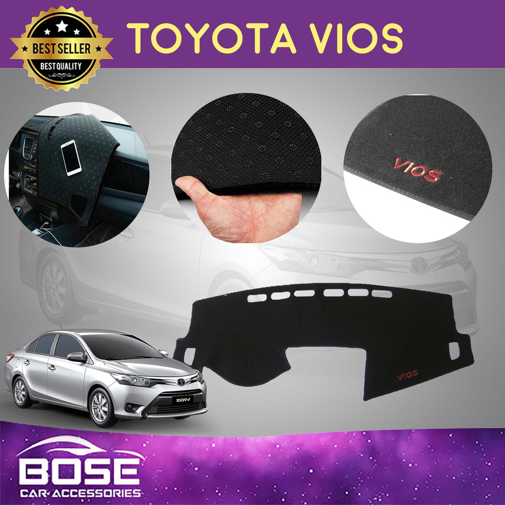 Dashboard Cover Toyota Vios Superman 2014 - 2018 Gen3 Non Slip Anti UV ...