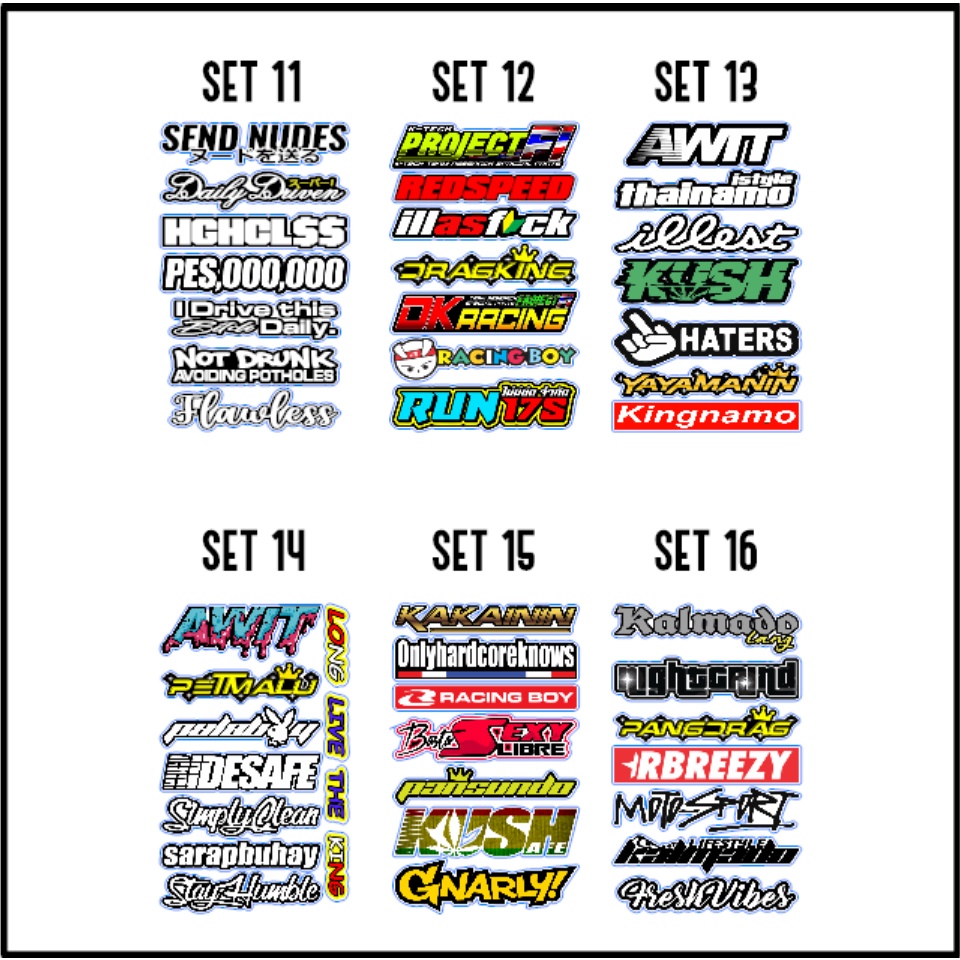 7 pcs Thai Sticker set for visor Vinyl Waterproof Sticker | Shopee ...