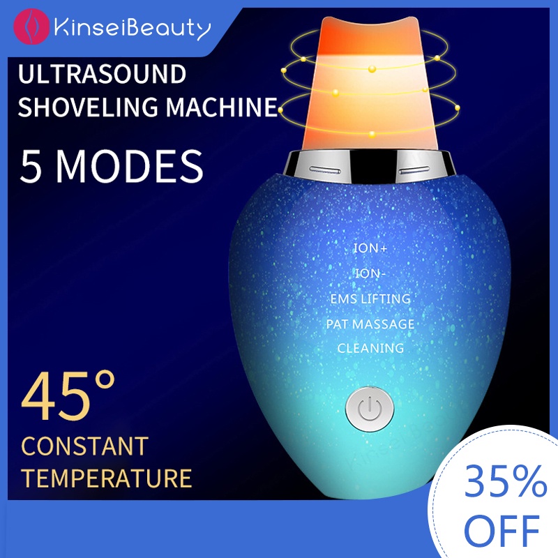 Ultrasonic Skin Scrubber Deep Face Cleaning Machine EMS Peeling Shovel ...