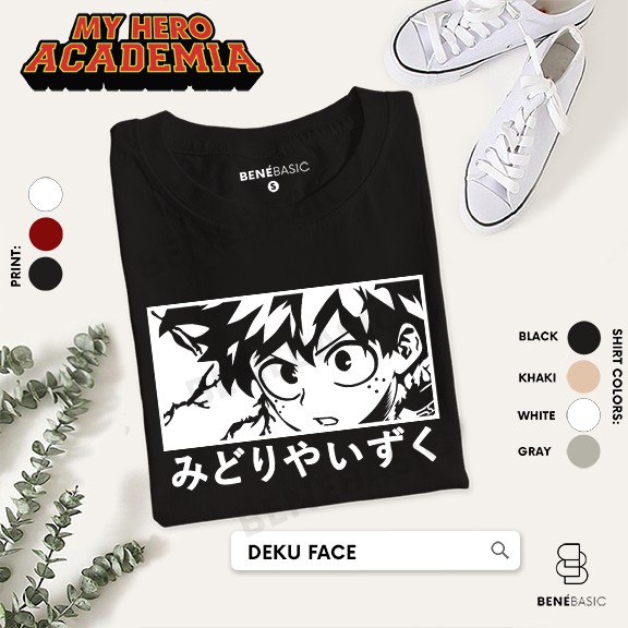 IZUKU DEKU FACE - My Hero Academia Tshirt | Benebasic | Anime Shirt ...