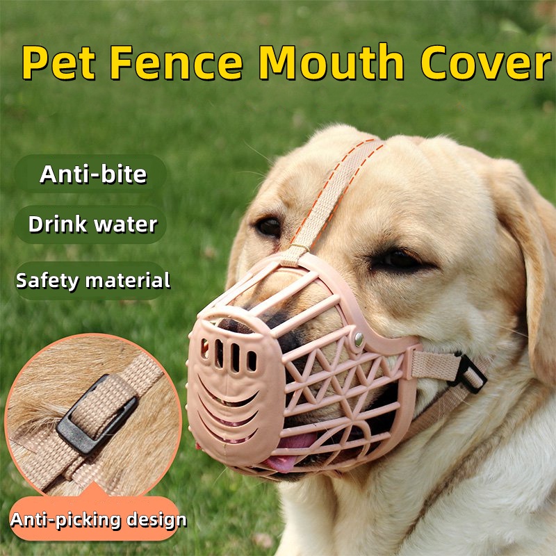 Mouth protector muzzle Dog Anti-biting adjustable belt mask plastic ...