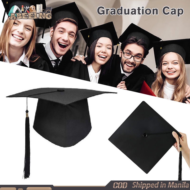 Black Graduation Cap Unisex Adult Graduation Hat for High School and ...