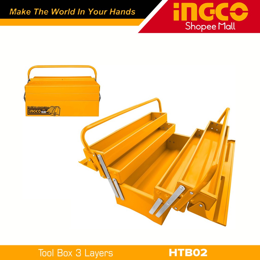 Ingco HTB02 Organizer Tool Box / Tool Storage with 3 Layers ...