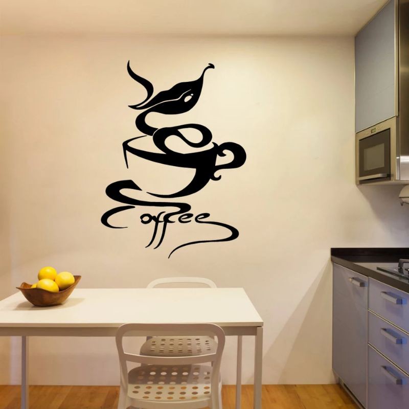 Sticker Wall STICKER Glass Wall Kids Bedroom CUSTOM WALLPAPER 3D Coffee ...