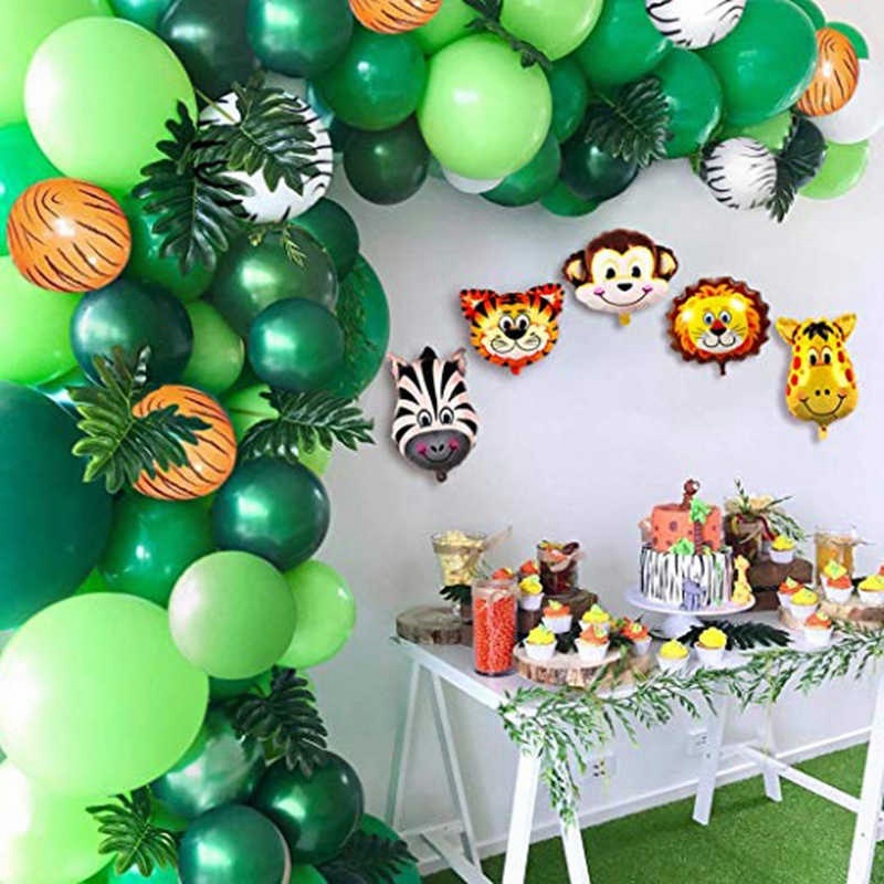 Forest Animal Balloons Tiger Lion Monkey Foil Balloon Safari Theme ...