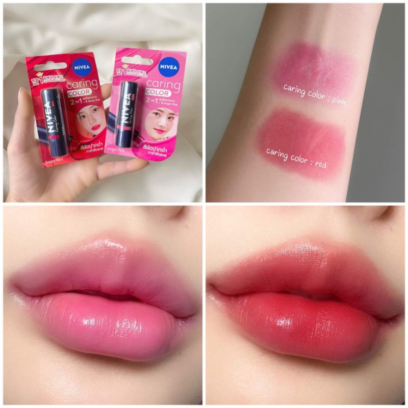 Nivea Caring Color A Beautiful Lip Balm With 2 Bounces Both And Nourish ...
