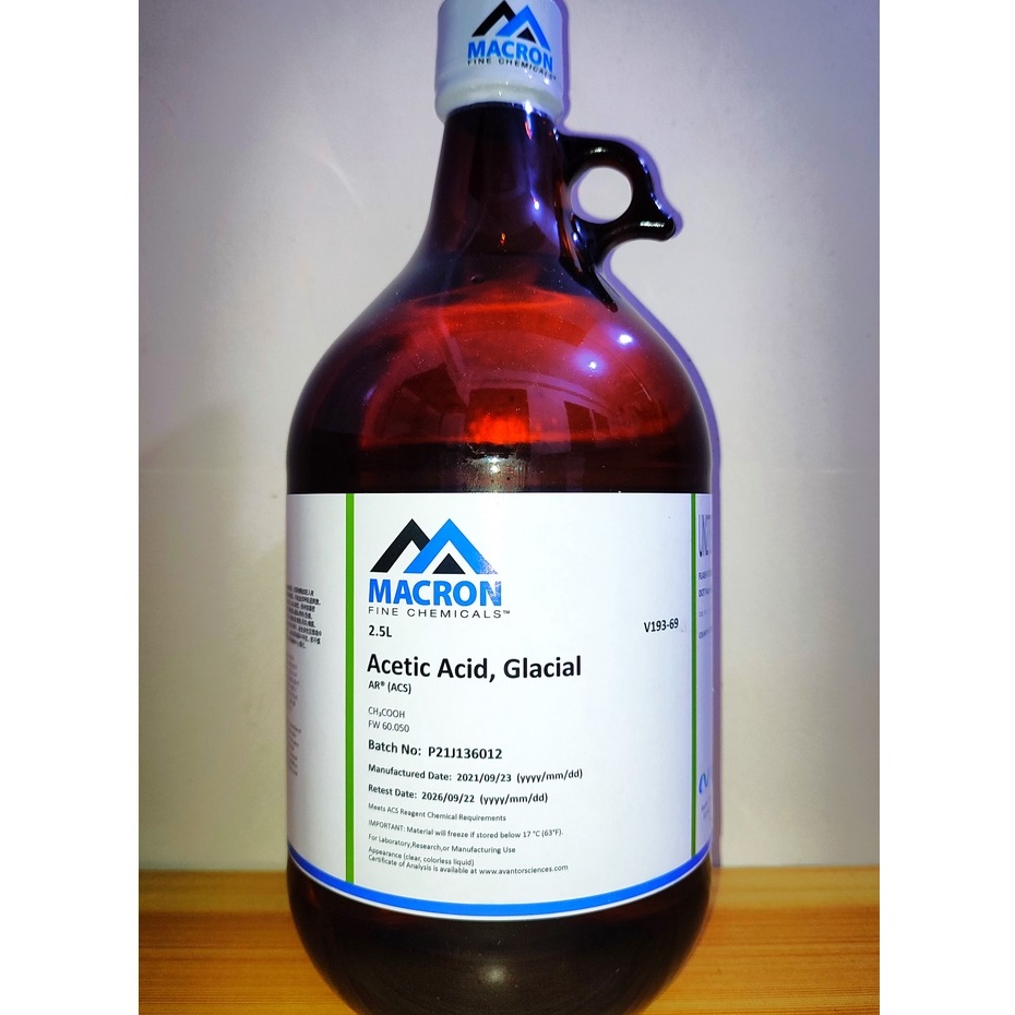Glacial Acetic Acid 2.5L AR Laboratory Analytical Reagent | Shopee ...