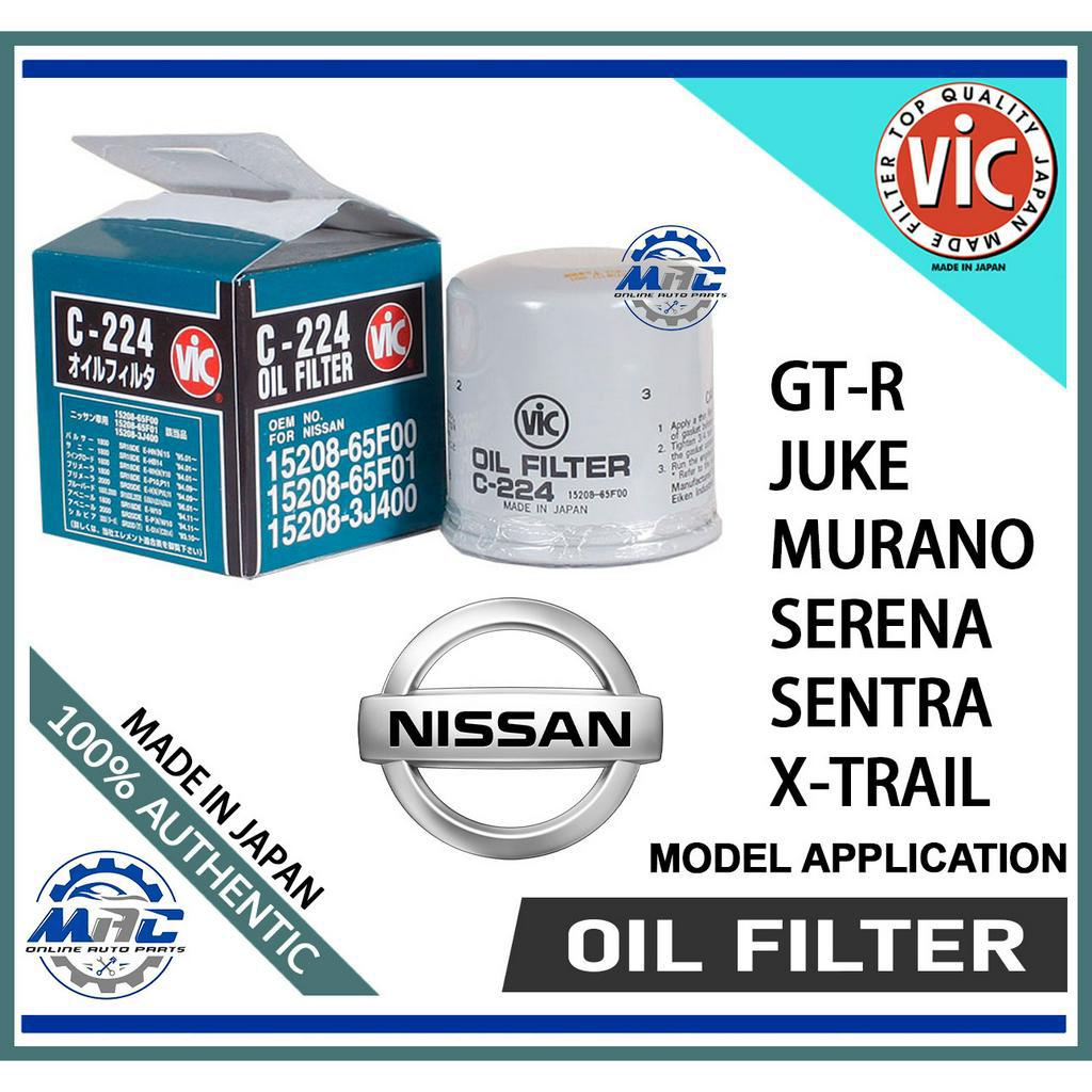 VIC C224 C-224 Oil Filter Japan for Nissan Sentra , Nissan Cefiro , Nissan X-Trail | Shopee ...