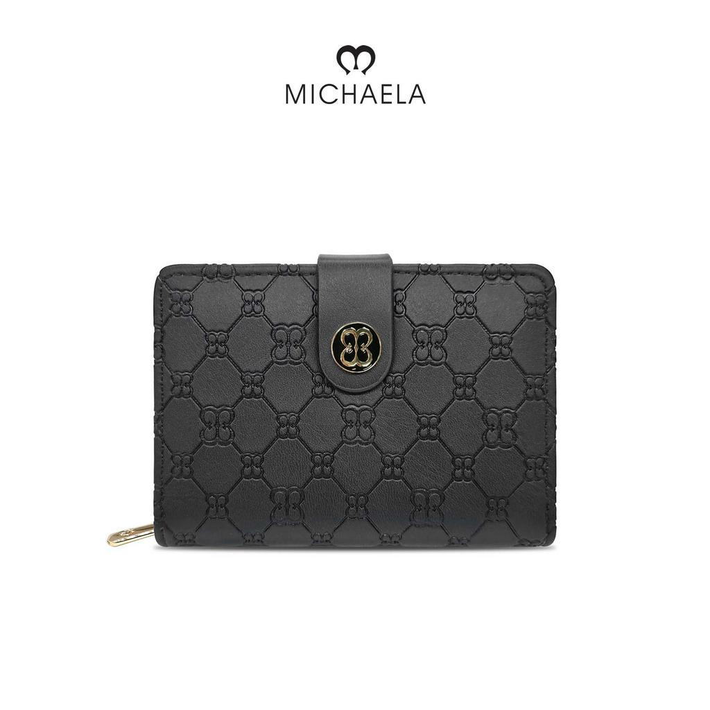 MICHAELA Short Wallet for Women Girls Spacious Compact Embossed Leather ...
