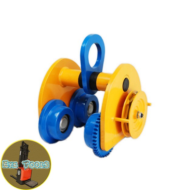 1T Geared trolley Manual Driving Enclosed Bearing Trolley With Wheel on ...