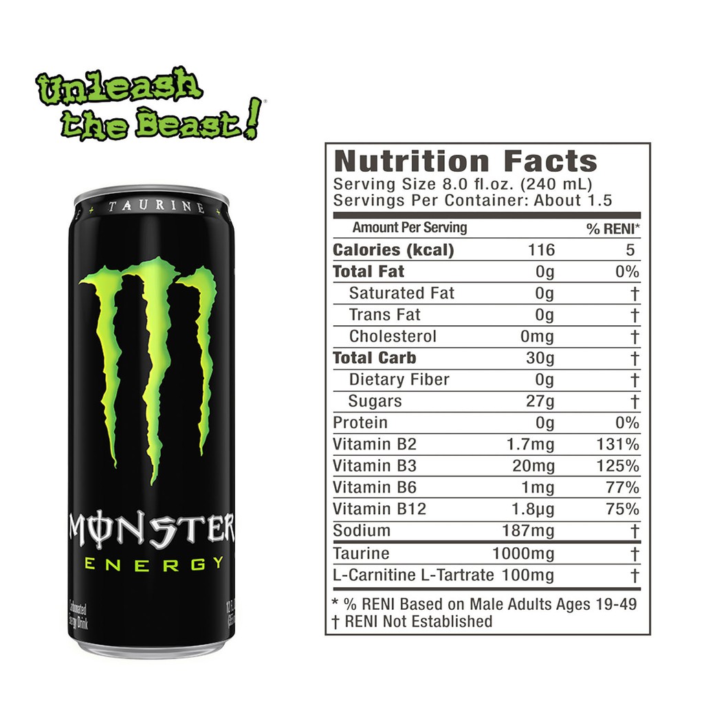 Monster Energy Green 355ml | Shopee Philippines