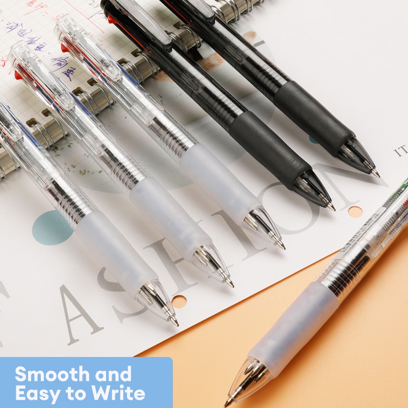 Deli S313 Multicolor Ballpoint Pen 4 Color Ballpen 0.7mm 1 Pcs | Shopee ...