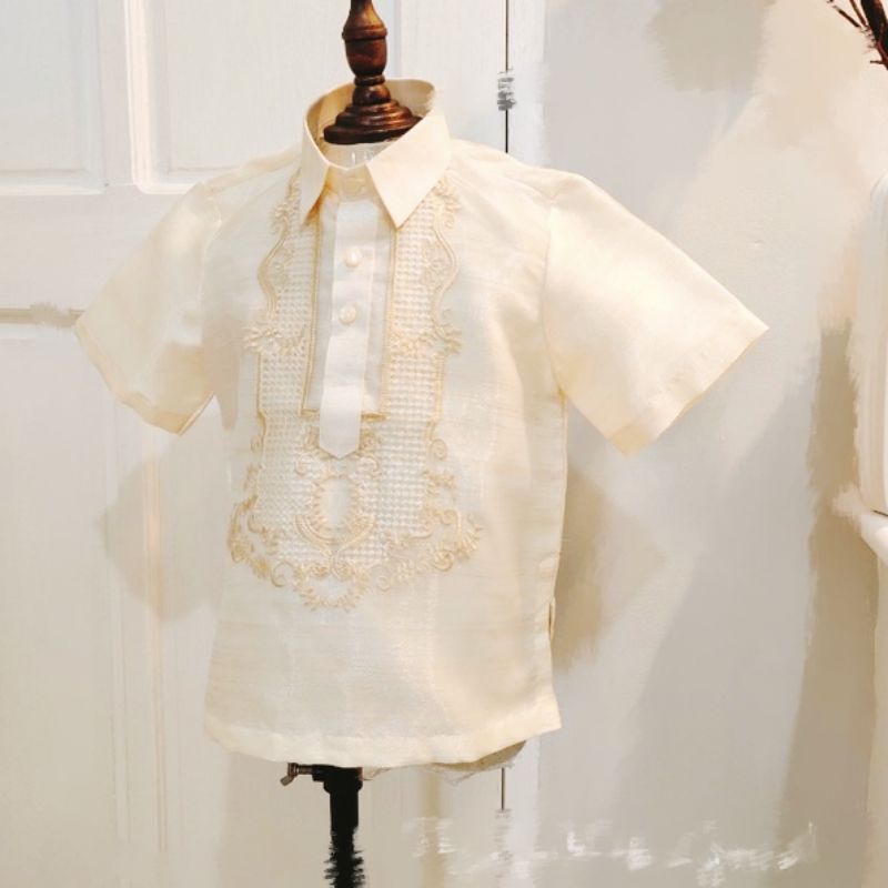 KID BARONG Barong tagalog for kids with lining (short sleeve 🇮🇹 ...