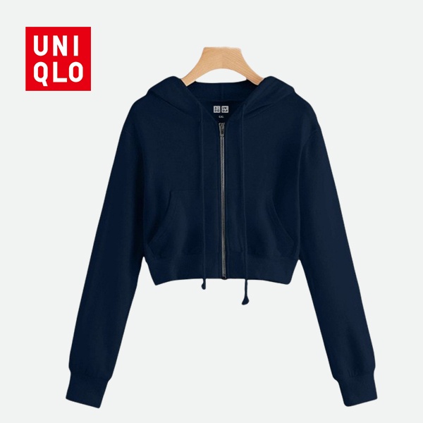 [5 Colors] Uniqlo Women's Hoodie Fashion Casual Short Hoodie Outdoor ...