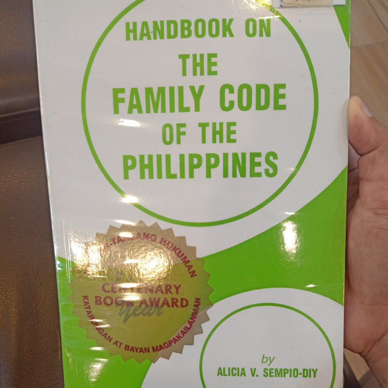 SEMPIO-DIY-HANDBOOK ON THE FAMILY CODE OF THE PHILIPPINES 2013 | Shopee ...