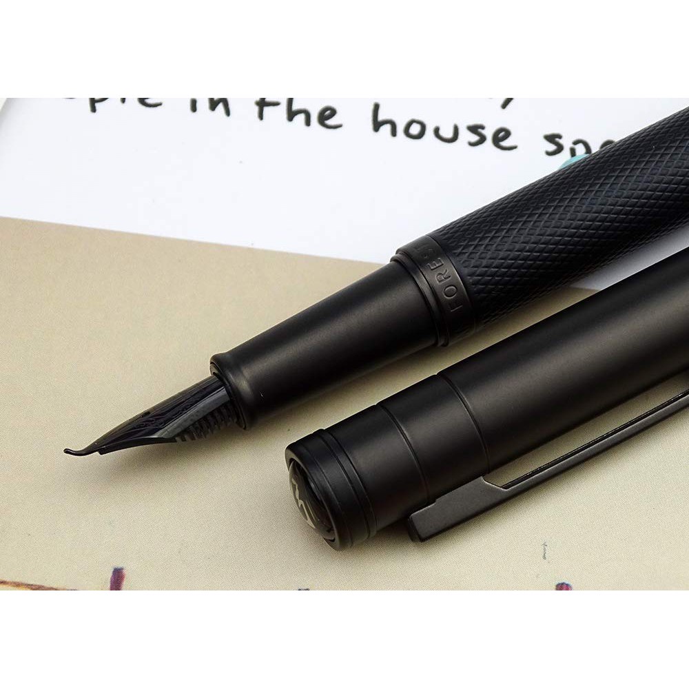 Matte Black Forest Fountain Pen 1850 Extra Fine Nib Classic Design with ...