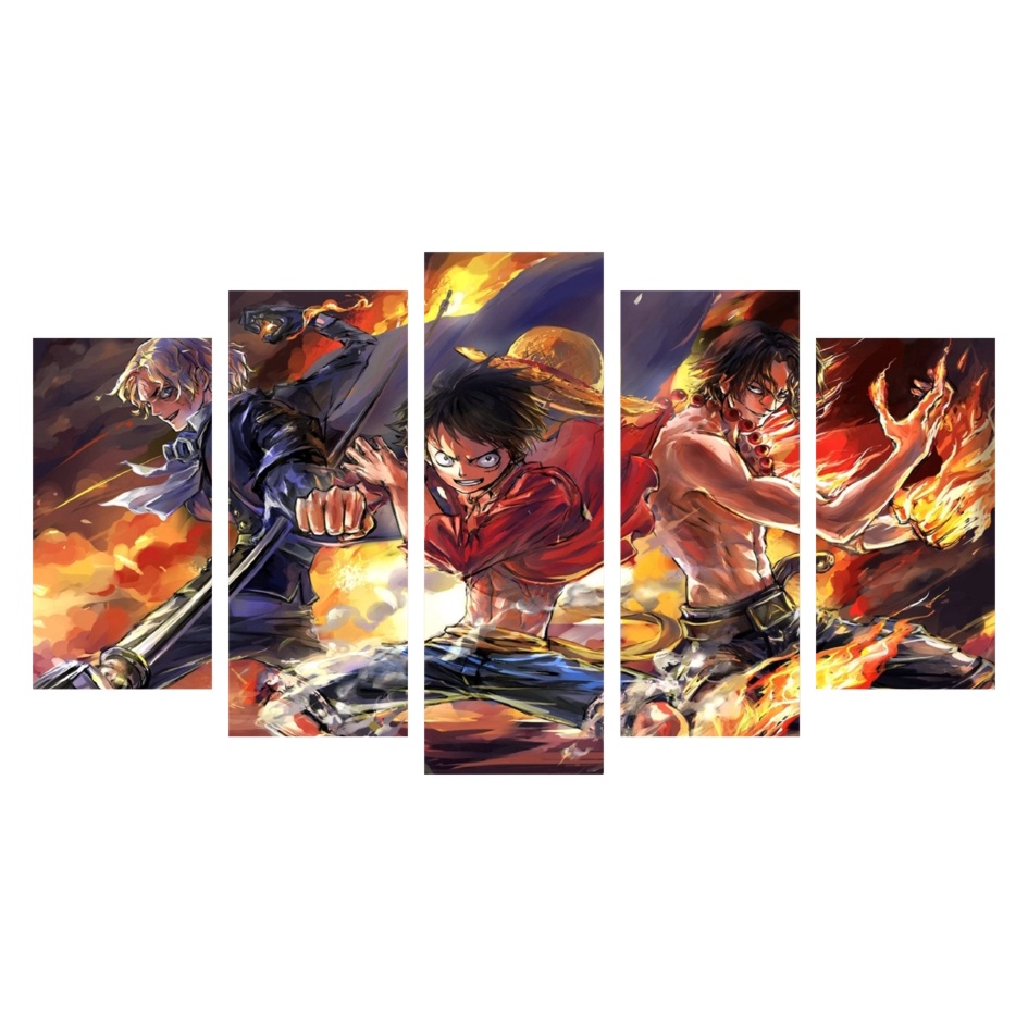 Customized Anime Wall Mural 22x37 inch 5 Tile set One Piece/ Demon ...