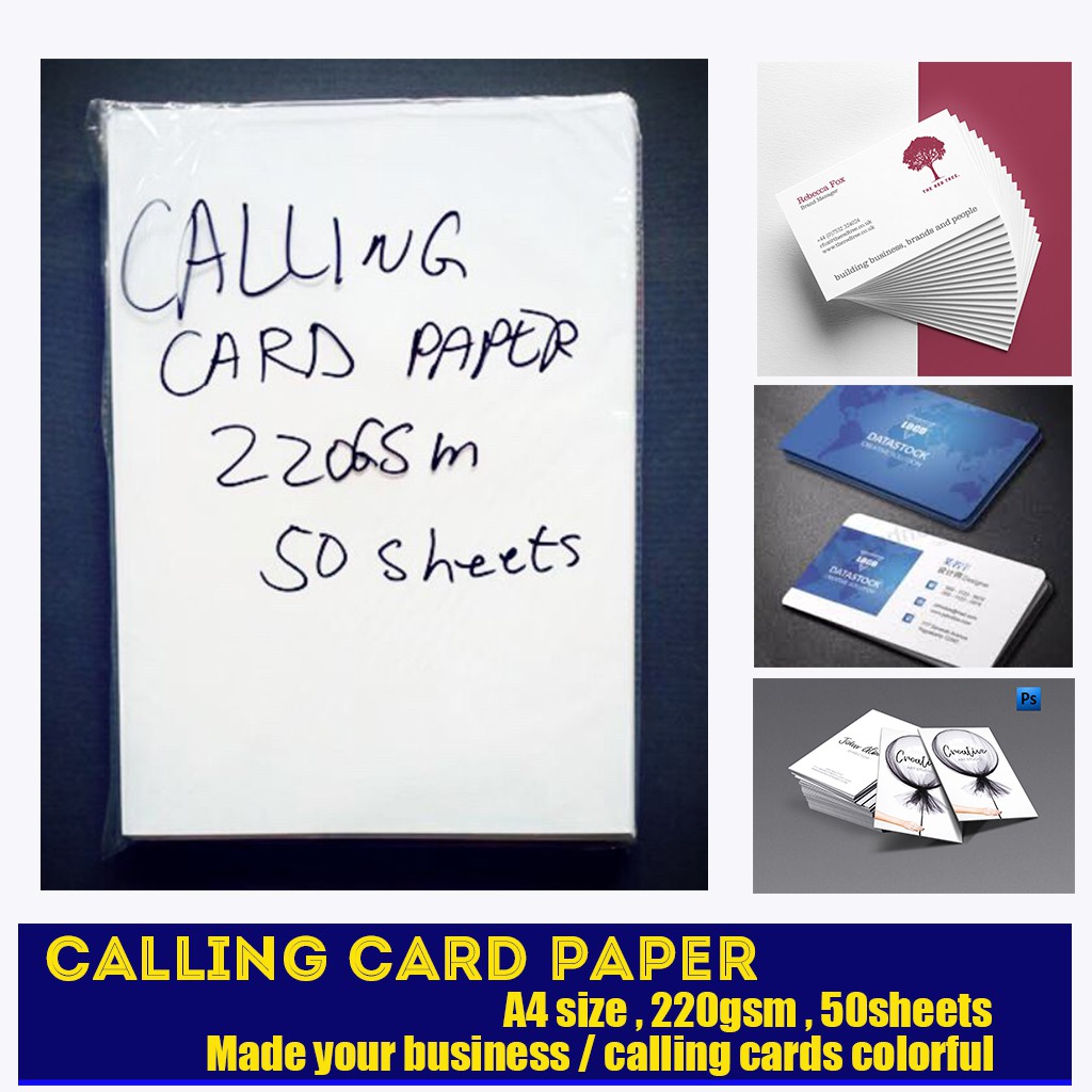 Calling Card Paper A4 220gsm 50sheets | Shopee Philippines