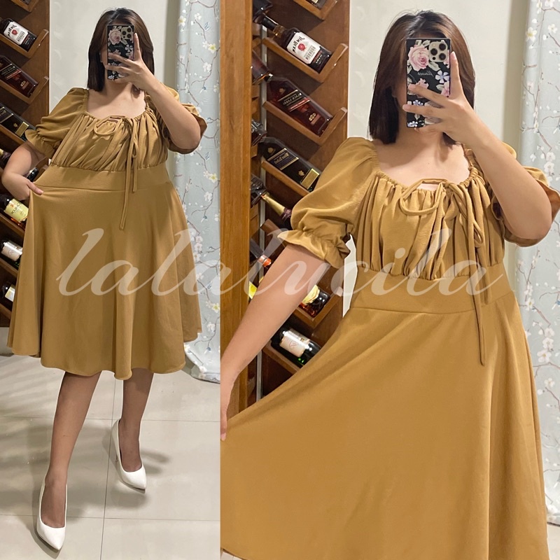 Flor (2XL-3XL) Crepe Dress (PLUS SIZE) | Shopee Philippines